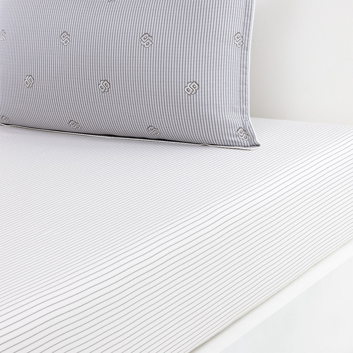 Hugo Boss Double B Bed Linen Collection – Pacific White
